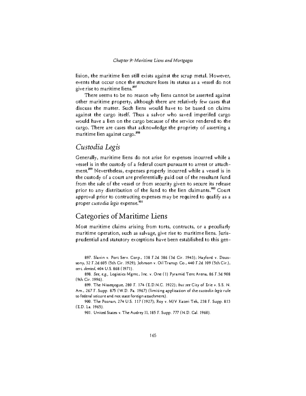 Maritime law-59 - n/a - Chapter 9: Maritime Liens and Mortgages 165 lision, the maritime lien ...