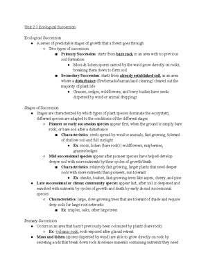 Copy of APES UNIT 8 Notes - APES UNIT 8 NOTES Content: Module 31 ...