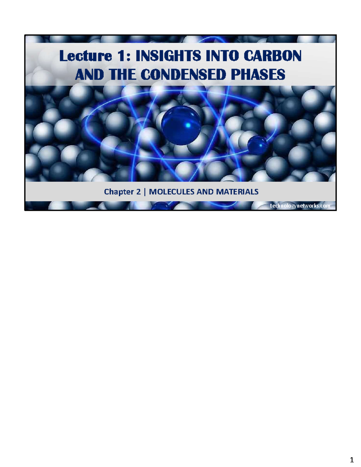 CHEM 15 PPT Chap 2 Lec 1 Insights into Carbon and the Condensed Phases ...