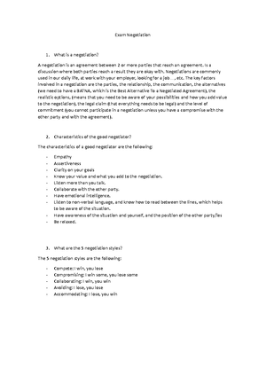 Define negotiation and tell an example from your real life - No more ...