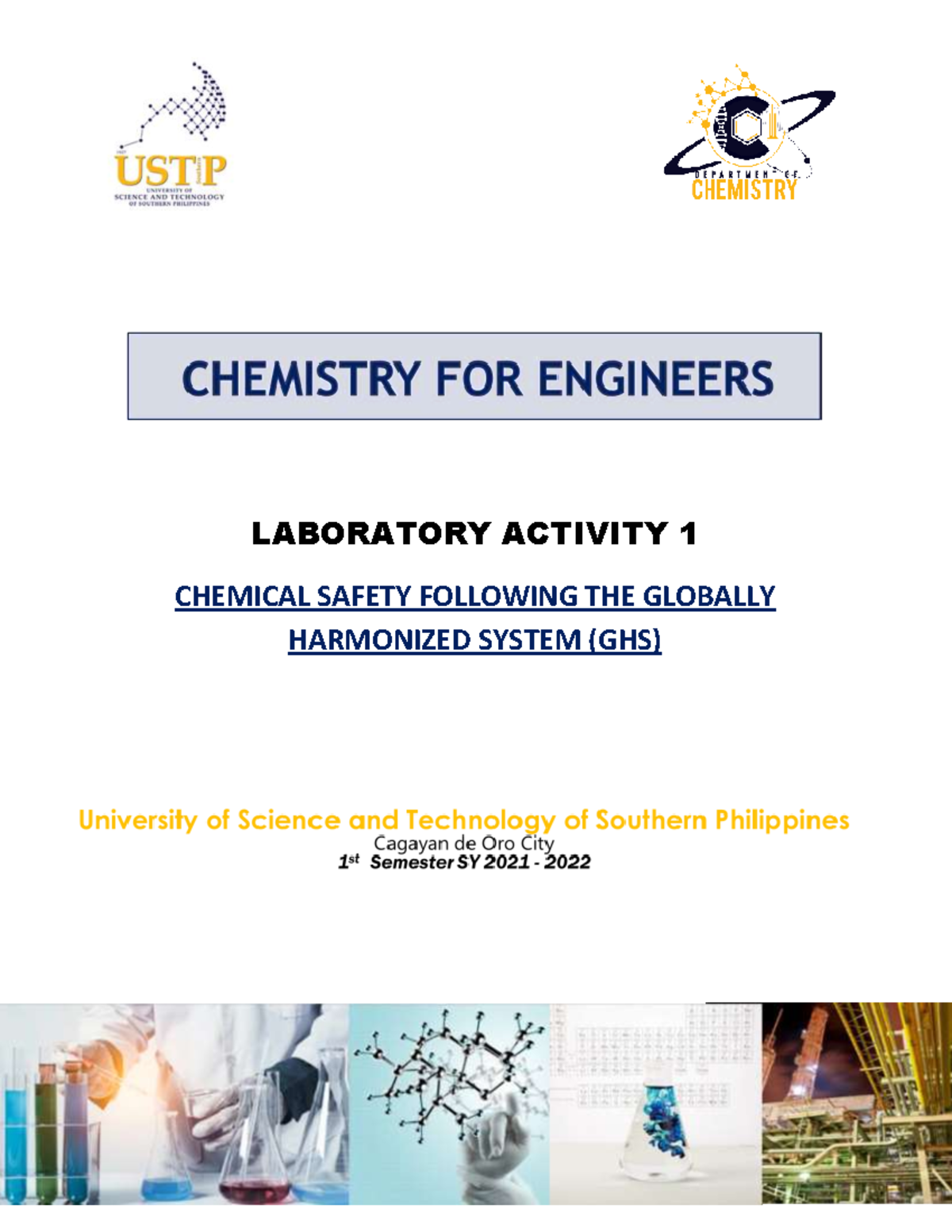 Activity 1 - Chemical Safety (GHS-SDS) - LABORATORY ACTIVITY 1 CHEMICAL ...
