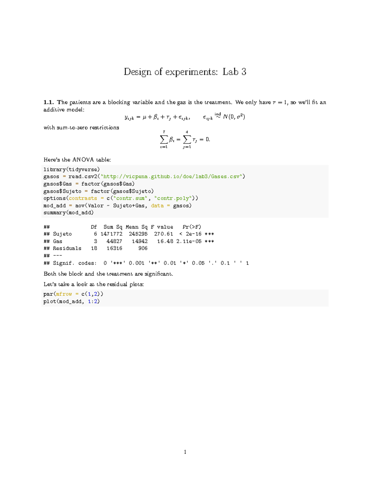 Lab3 Sol Solucion De Laboratorio 3 De Disseny De Experiments Design Of Experiments Lab 3