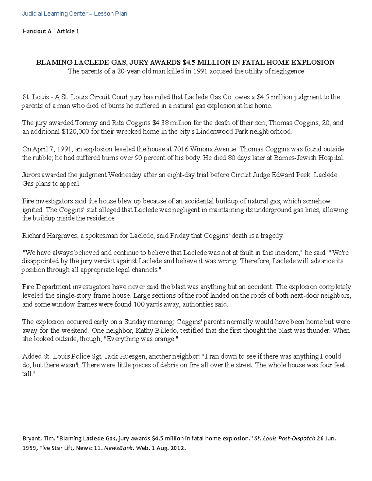 Criminal or Civil Cases - Judicial Learning Center – Lesson Plan ...