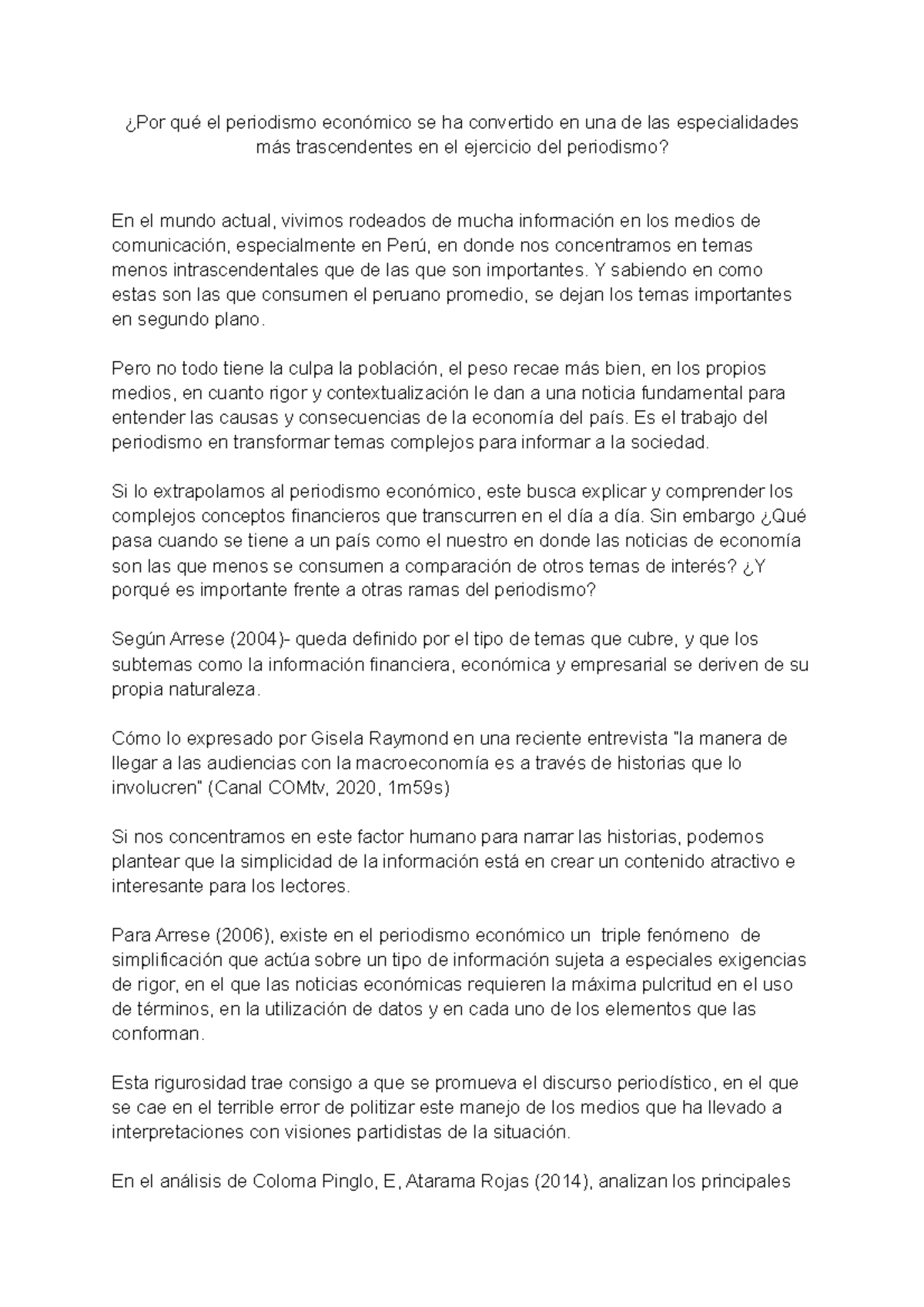 Por Qué El Periodismo Económico Se Ha Convertido En Una De Las
