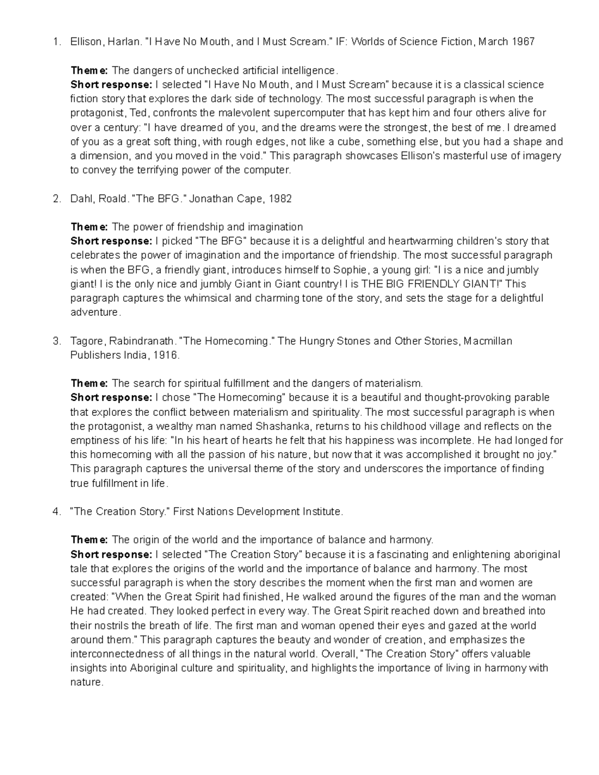 Unit 3 Activity 1 - Find List, Theme, and Writing Prompt - Ellison ...