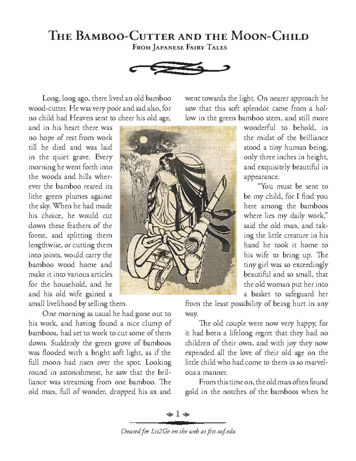Japanese fairy tales 002 the bamboo cutter and the moon child ...