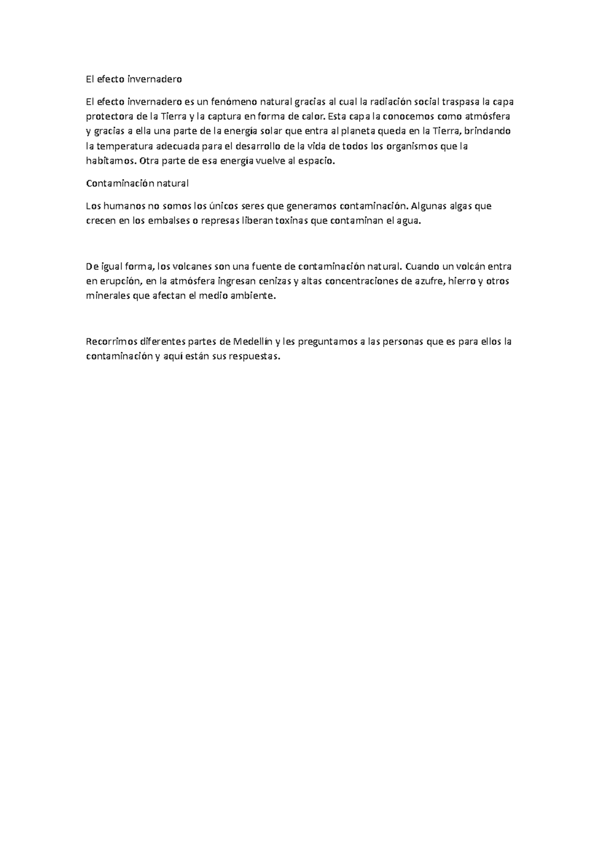 El efecto invernadero - asassa - El efecto invernadero El efecto ...