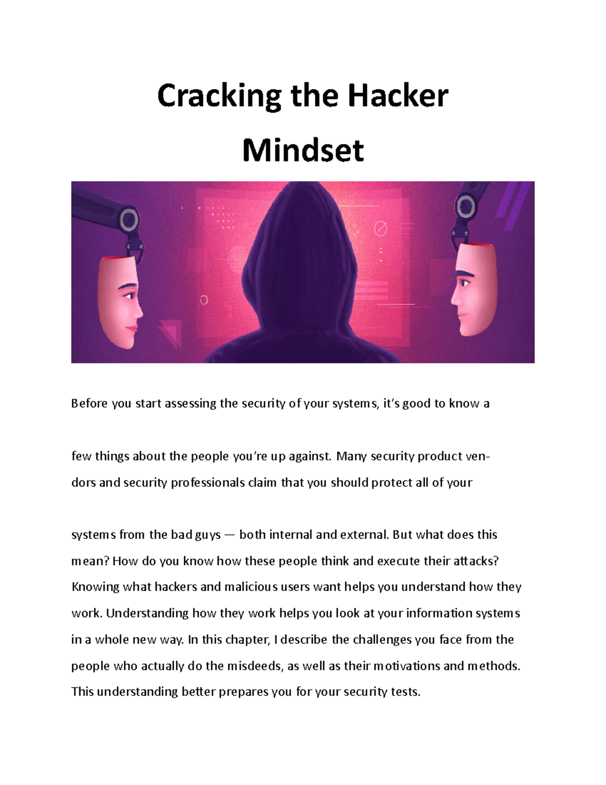 Cracking the Hacker mindset - Cracking the Hacker Mindset Before you ...