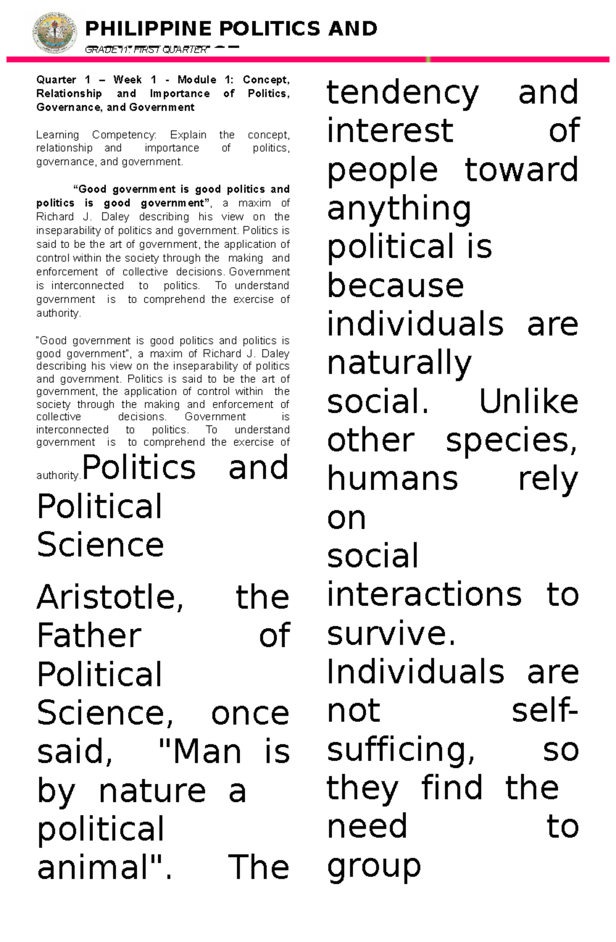 PPG Module 1 Copy - egin with a brief lecture explaining the concepts ...