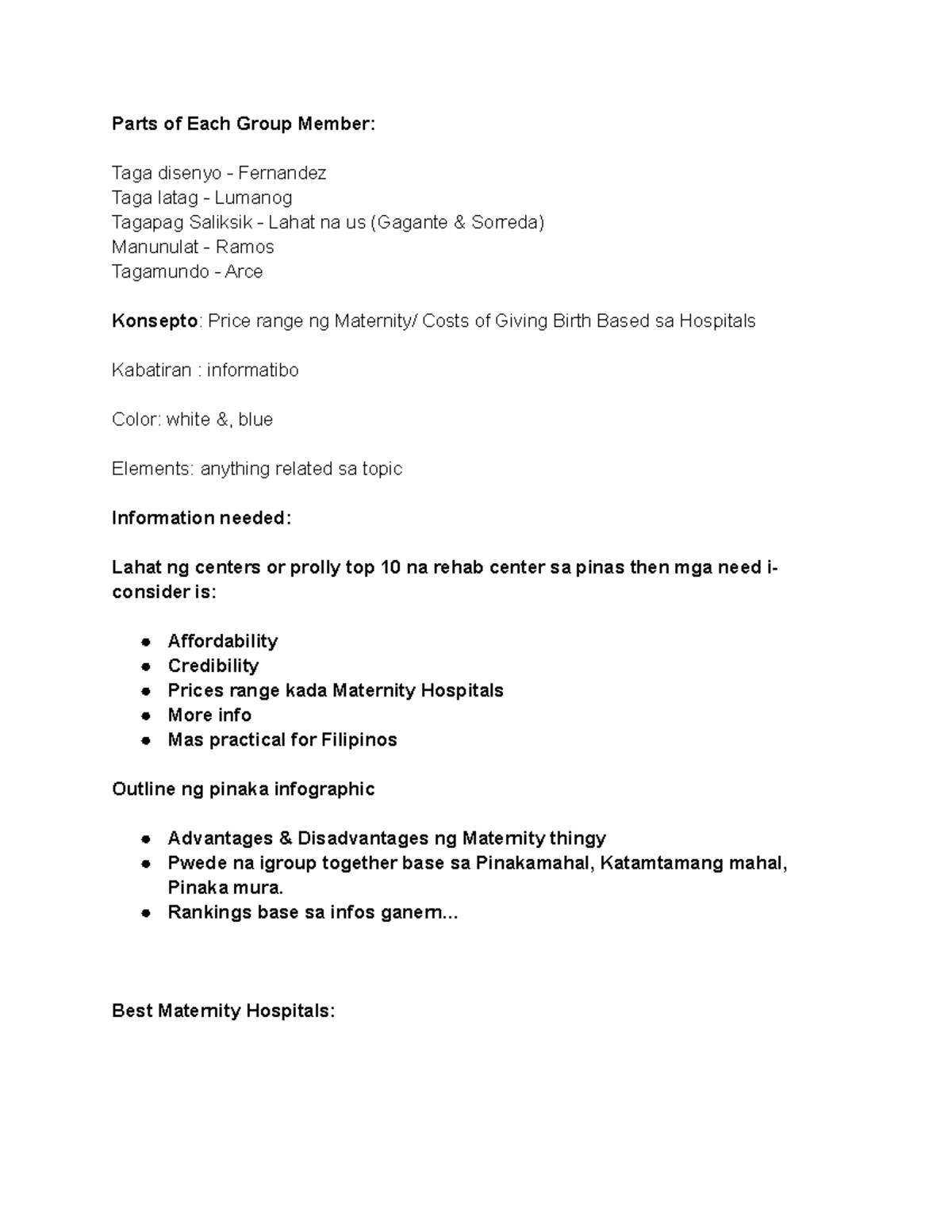 Just for the download perk - Parts of Each Group Member: Taga disenyo ...