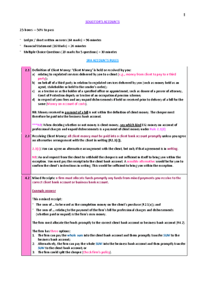 Solicitors accounts lecture 1 - Debit vs Credit Example: Client ledger ...