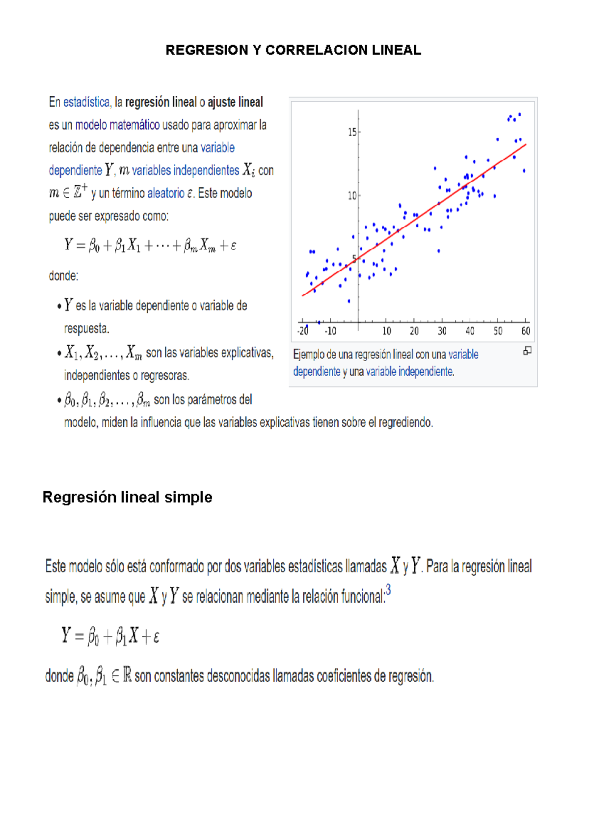 173255 Regresi 0N Y C0 Rrelaci 0N Lineal - REGRESION Y CORRELACION LINEAL ####### Regresión ...
