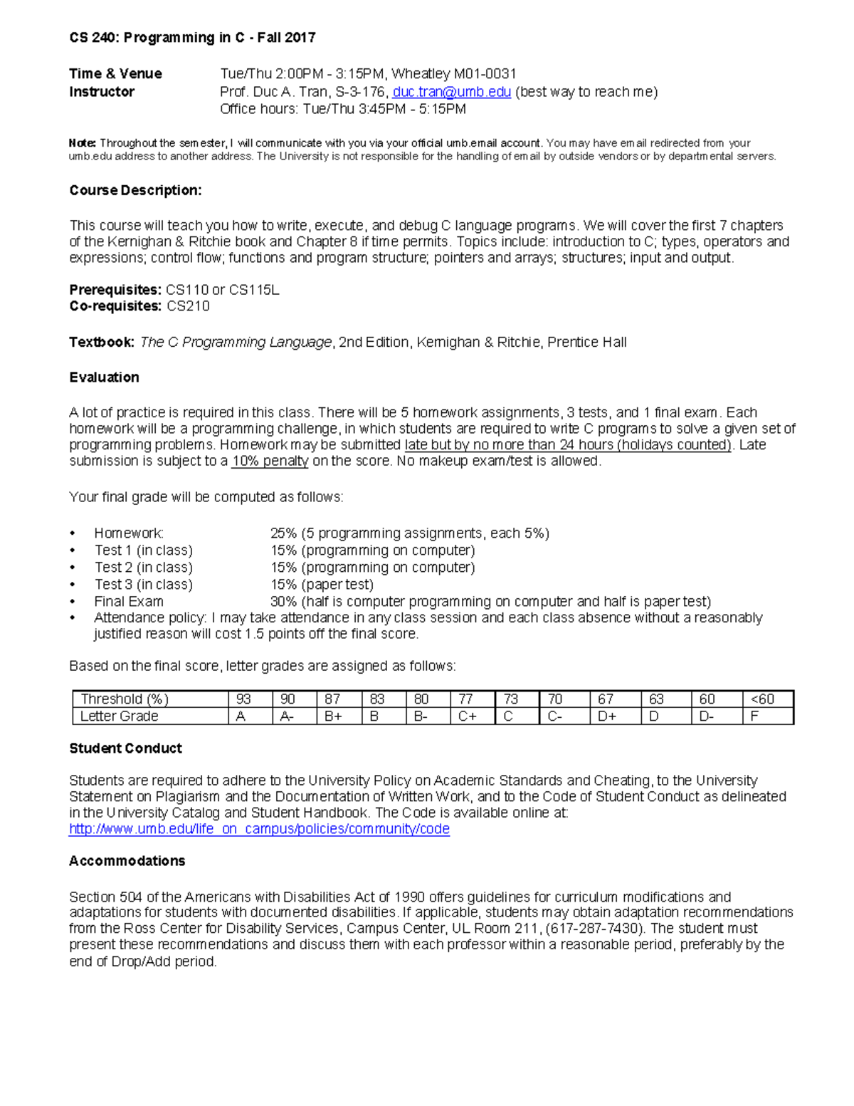 Syllabus cs240 f17 - Summary C# Programming: From Problem Analysis to ...