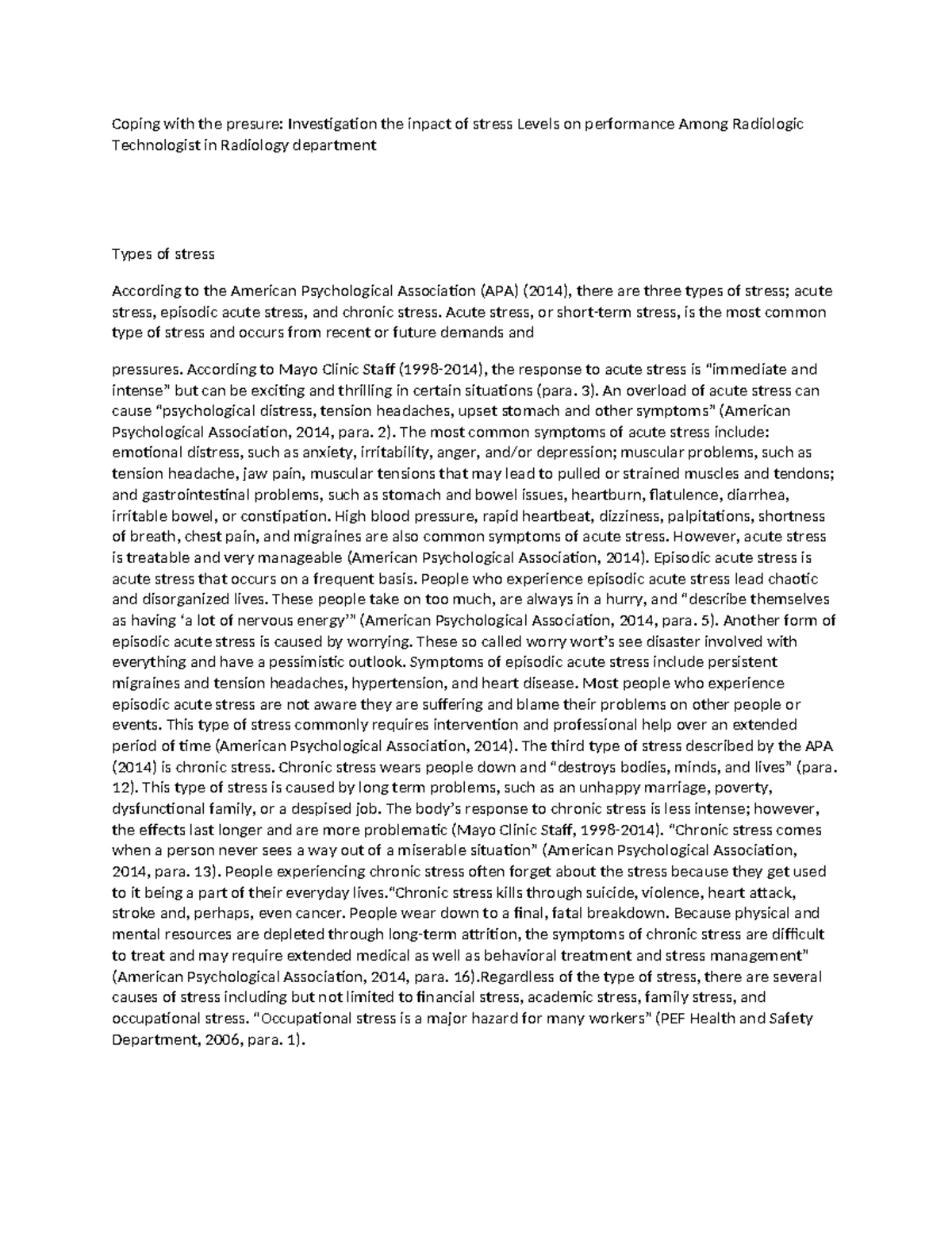 Study - Summary Secondary Education Science Major - Coping with the ...