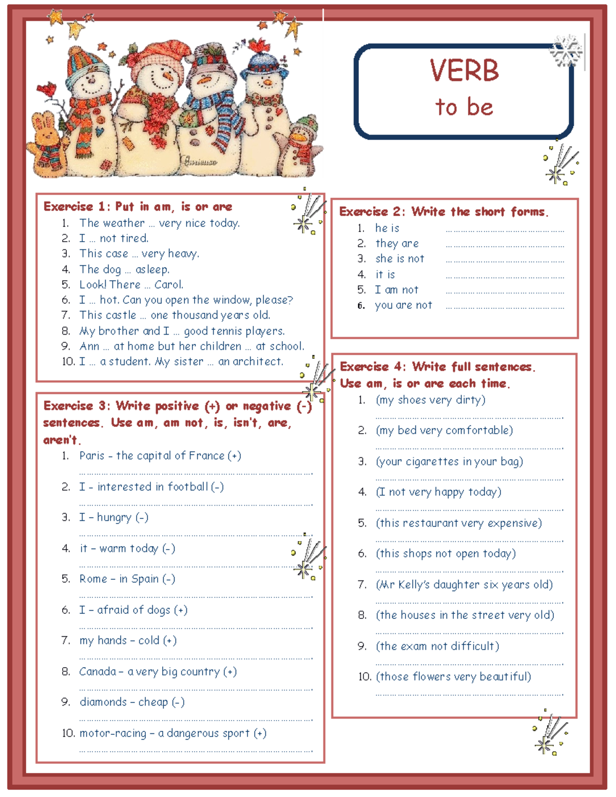 Verb-to-be-fun-activities-games-grammar-drills 36830 - VERB to be ...
