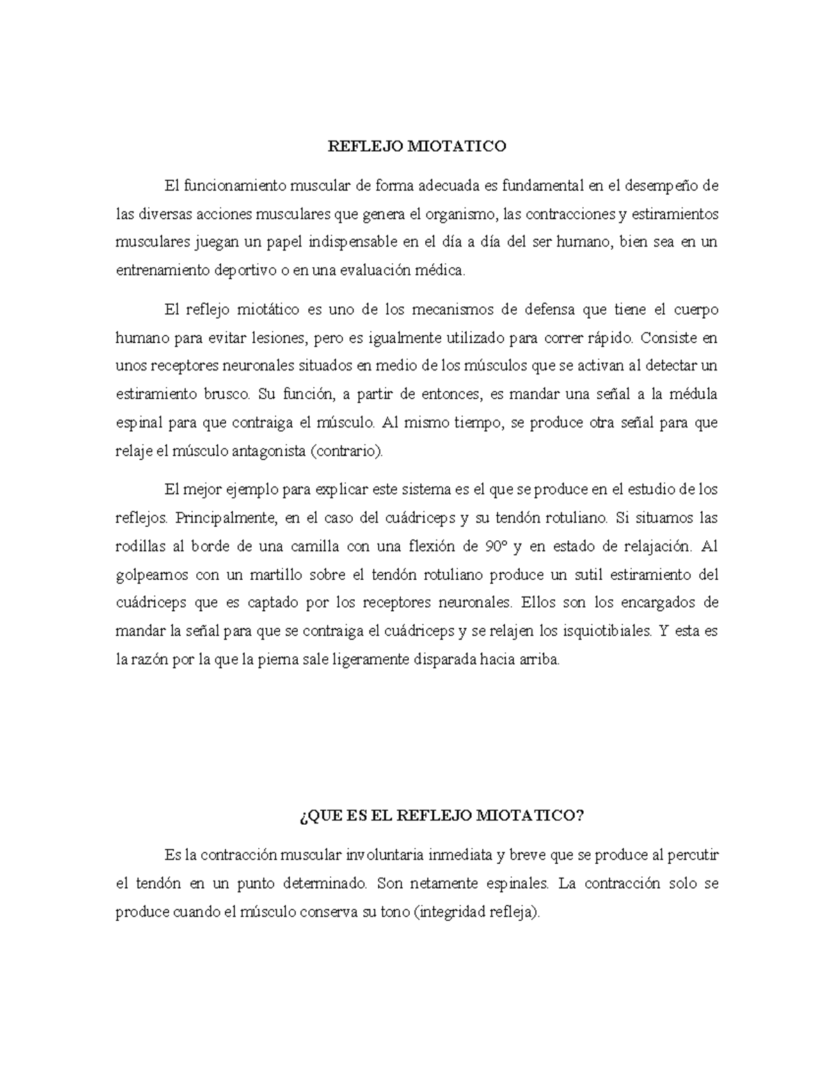 Reflejo miotatico - Apuntes - REFLEJO MIOTATICO El funcionamiento ...