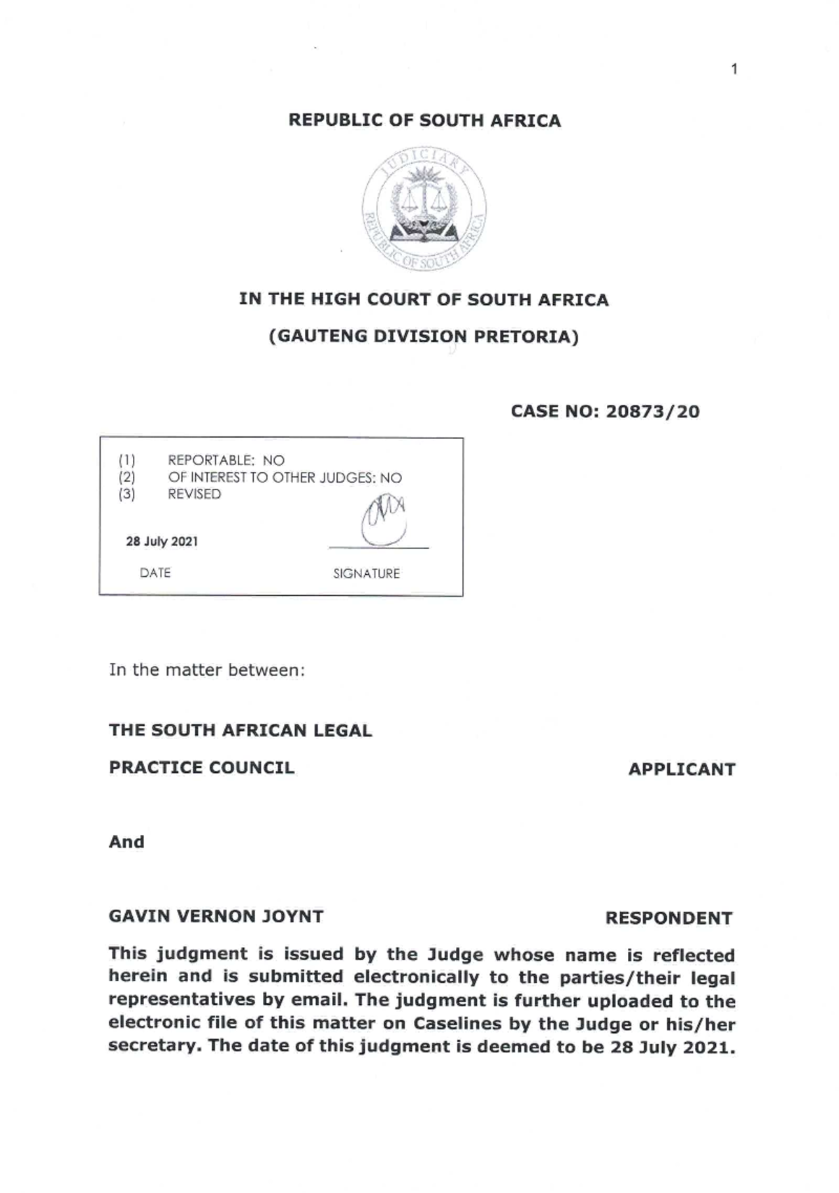 471 - case law - 1 REPUBLIC OF SOUTH AFRICA SUDICIARY HOMELAND IN THE ...