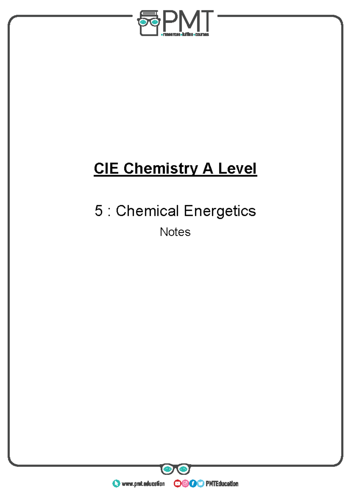 5. Chemical Energetics - CIE Chemistry A Level 5 : Chemical Energetics ...