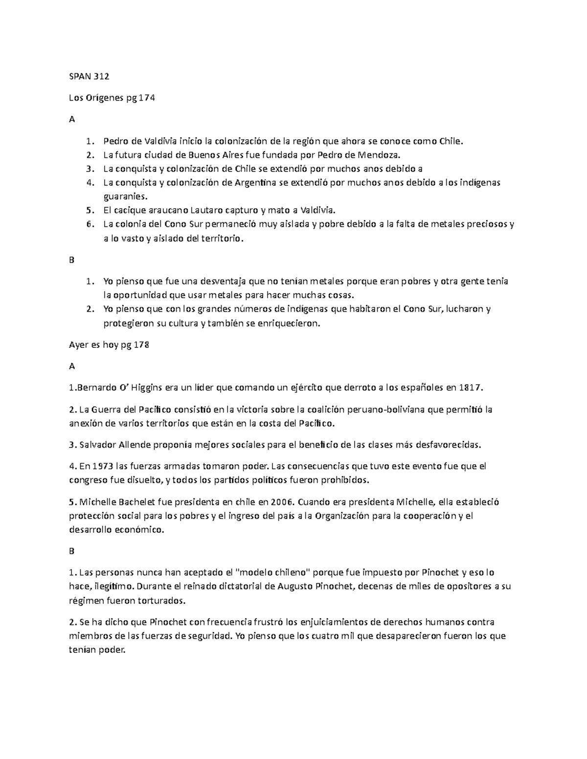 Recent SPAN Hw - The professor was Dr. Jose Rojas - SPAN 312 Los ...