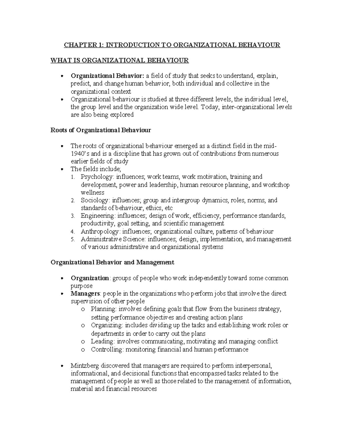 Tuxdoc - management - CHAPTER 1: INTRODUCTION TO ORGANIZATIONAL ...