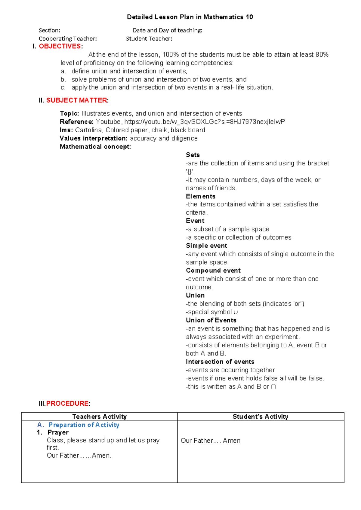 Grade 10. 2,19, 24 - for reporting - Detailed Lesson Plan in ...