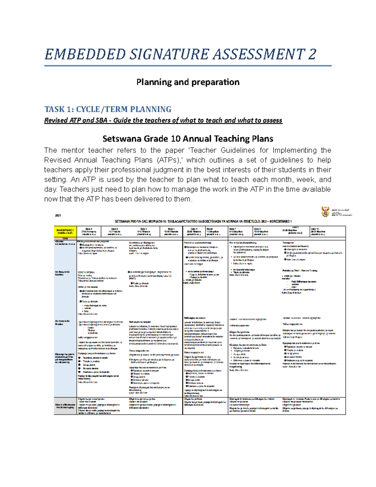 ESA2 - tped practical portfolio 2 - EMBEDDED SIGNATURE ASSESSMENT 2 ...