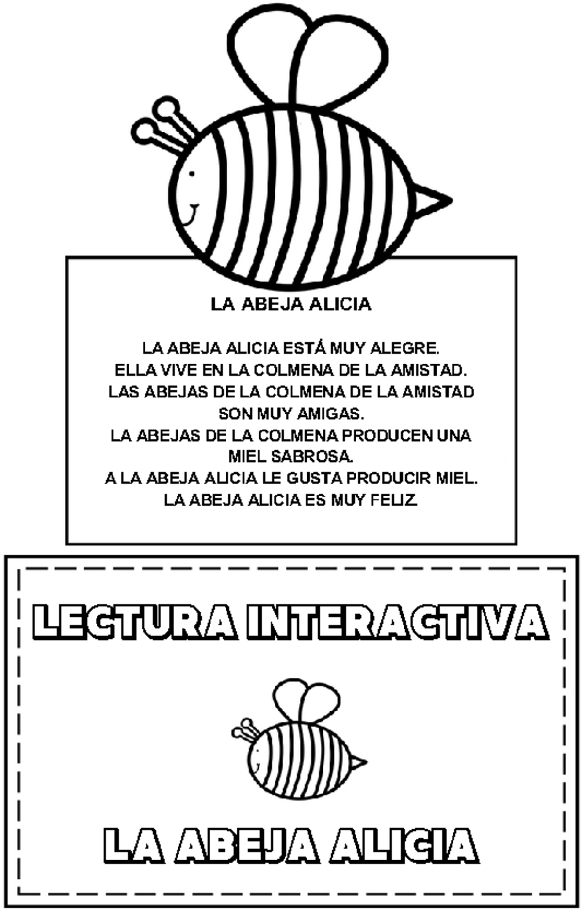 Lectura Interactiva - LECTURA INTERACTIVA LA ABEJA ALICIA LA ABEJA ...