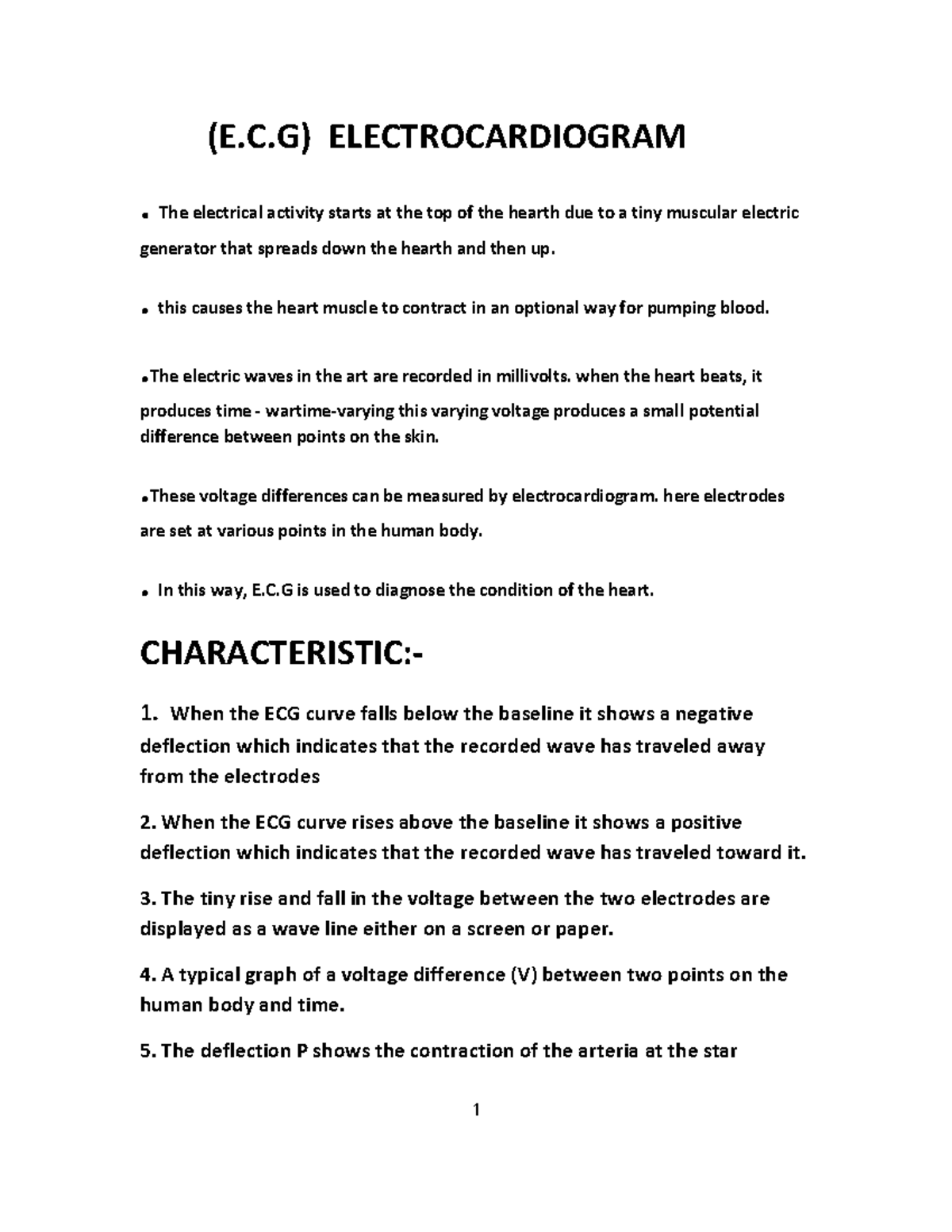 ECG electrocardiogram - (E) ELECTROCARDIOGRAM . The electrical activity ...