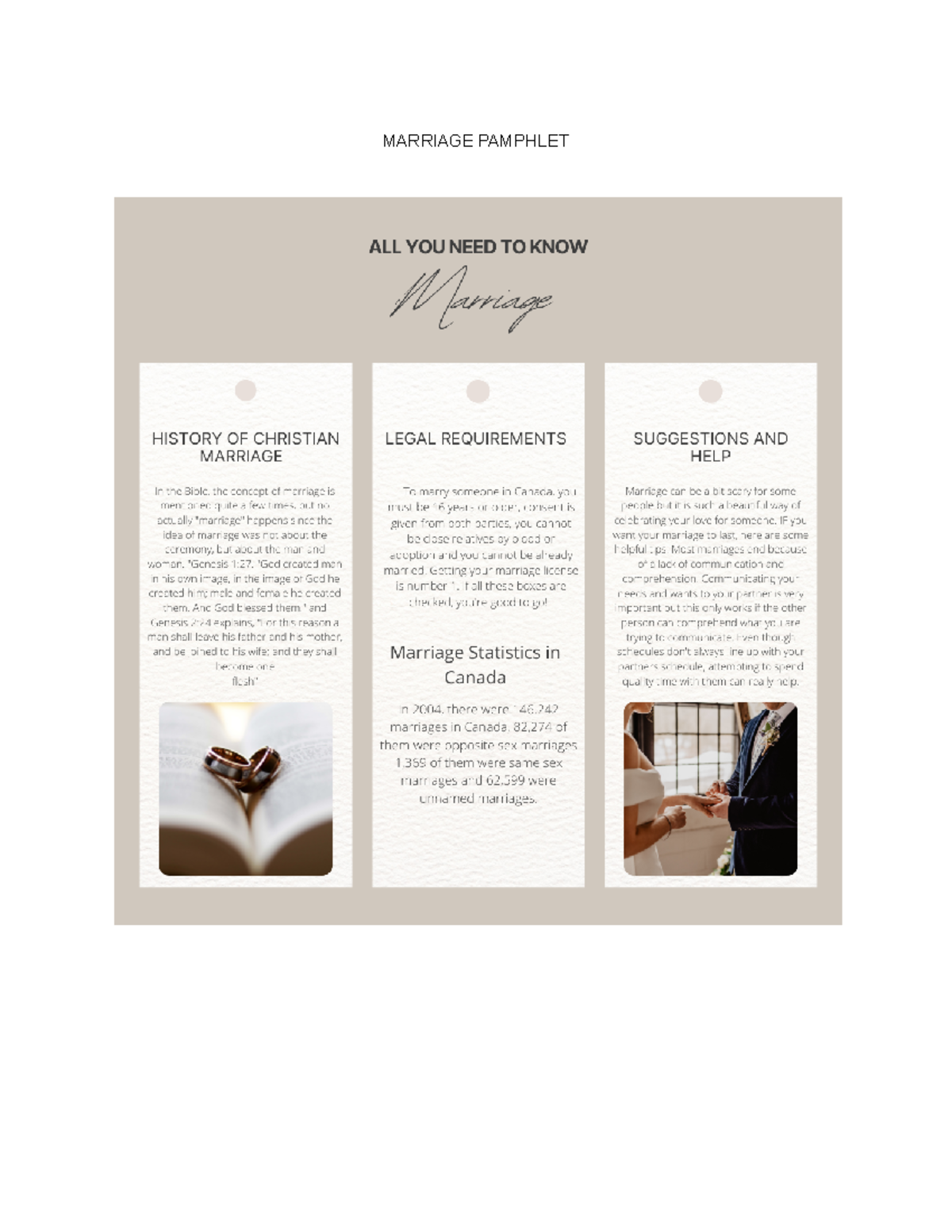 Marriage Pamphlet - Heloo - HLSC 3P94 - MARRIAGE PAMPHLET - Studocu