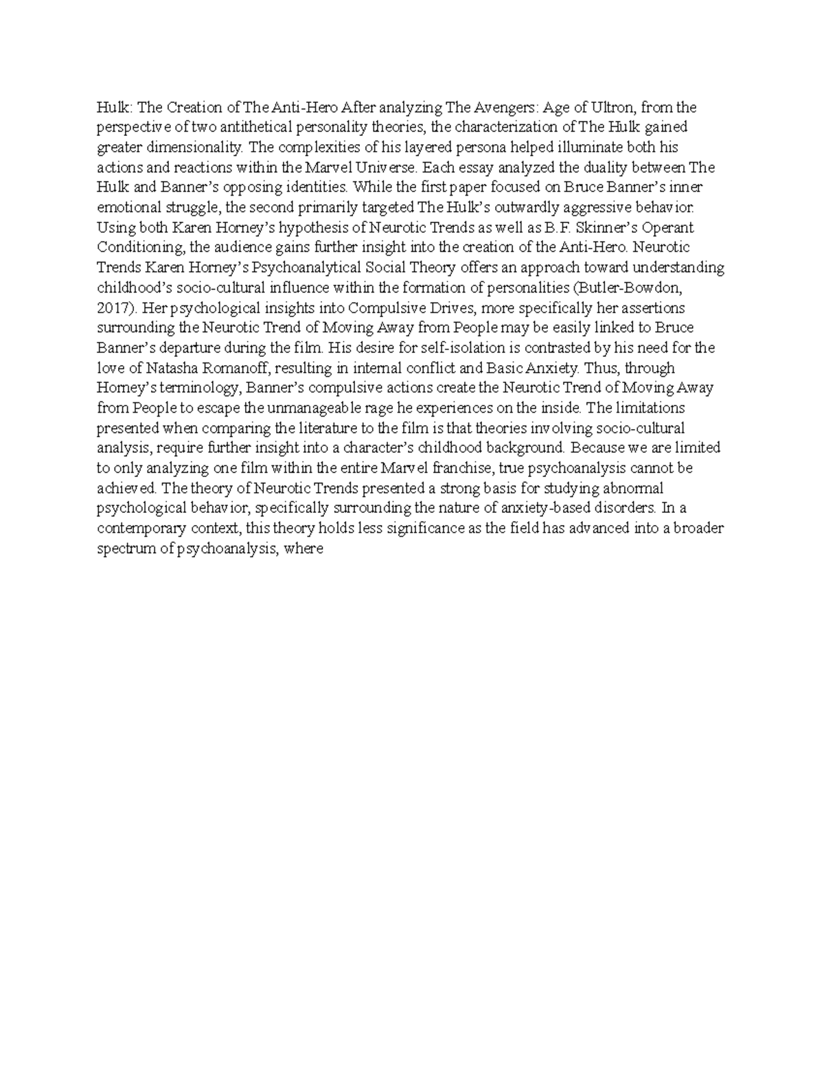 Document 14 - Hulk: The Creation of The Anti-Hero After analyzing The ...