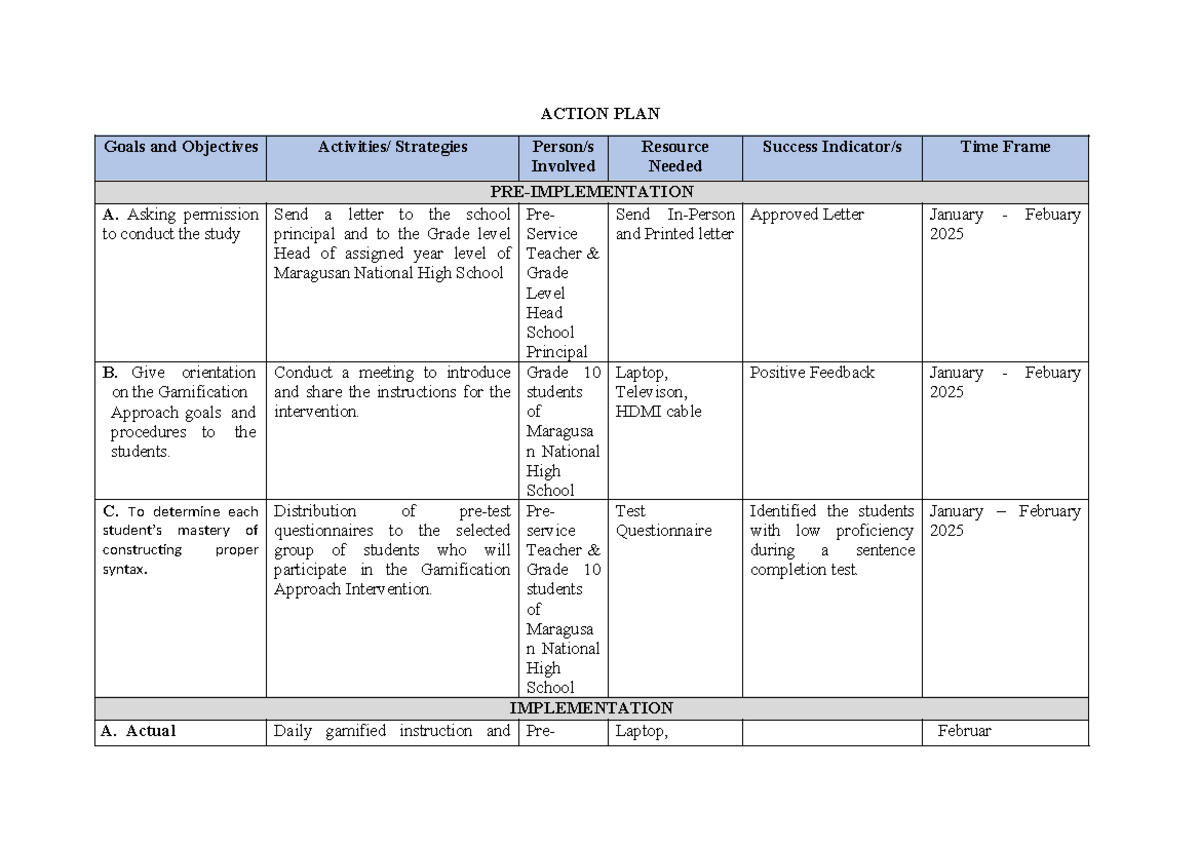 Action-PLAN NAMO NI - For research ni - ACTION PLAN Goals and ...