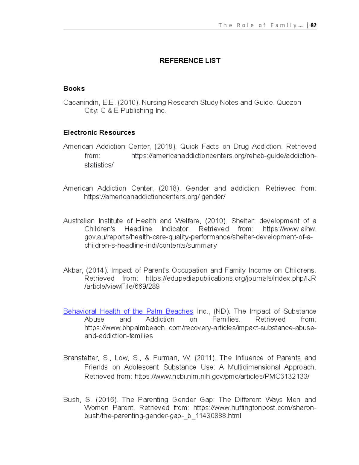 Reference-List-final - REFERENCE LIST Books Cacanindin, E. (2010 ...