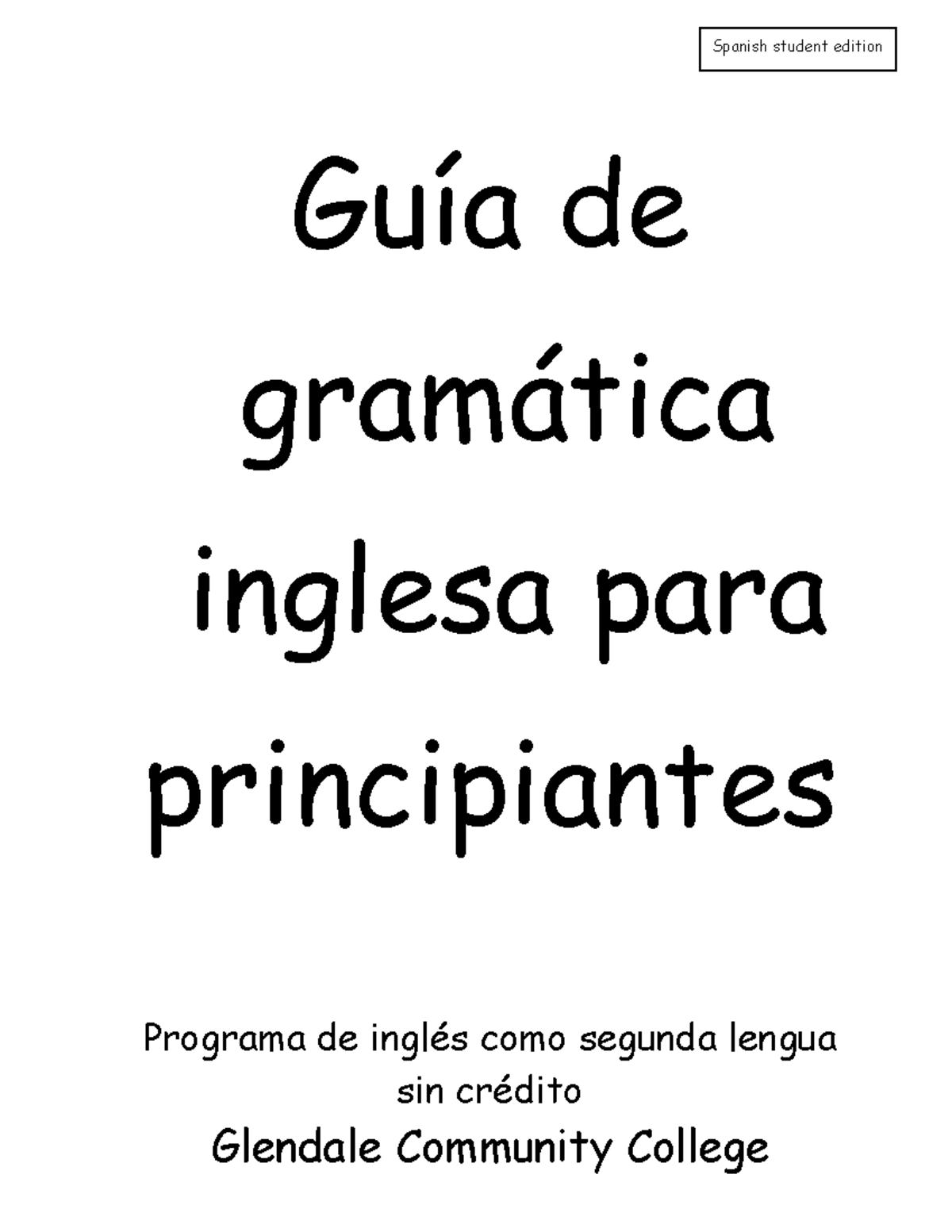 Spanish Grammar Guide - hola - Guía de gramática inglesa para ...