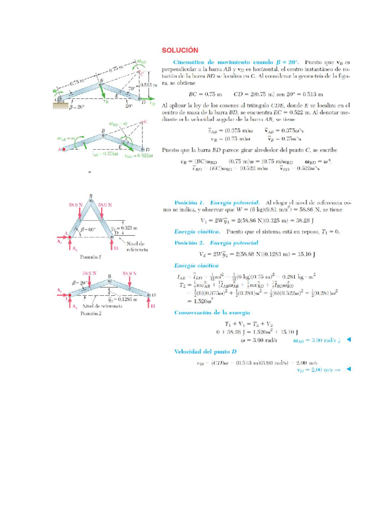 Ejercicios resueltos - SOLUCIÓN BB Cinemática de movimiento cuando B Puesto que VB es 0 - Studocu