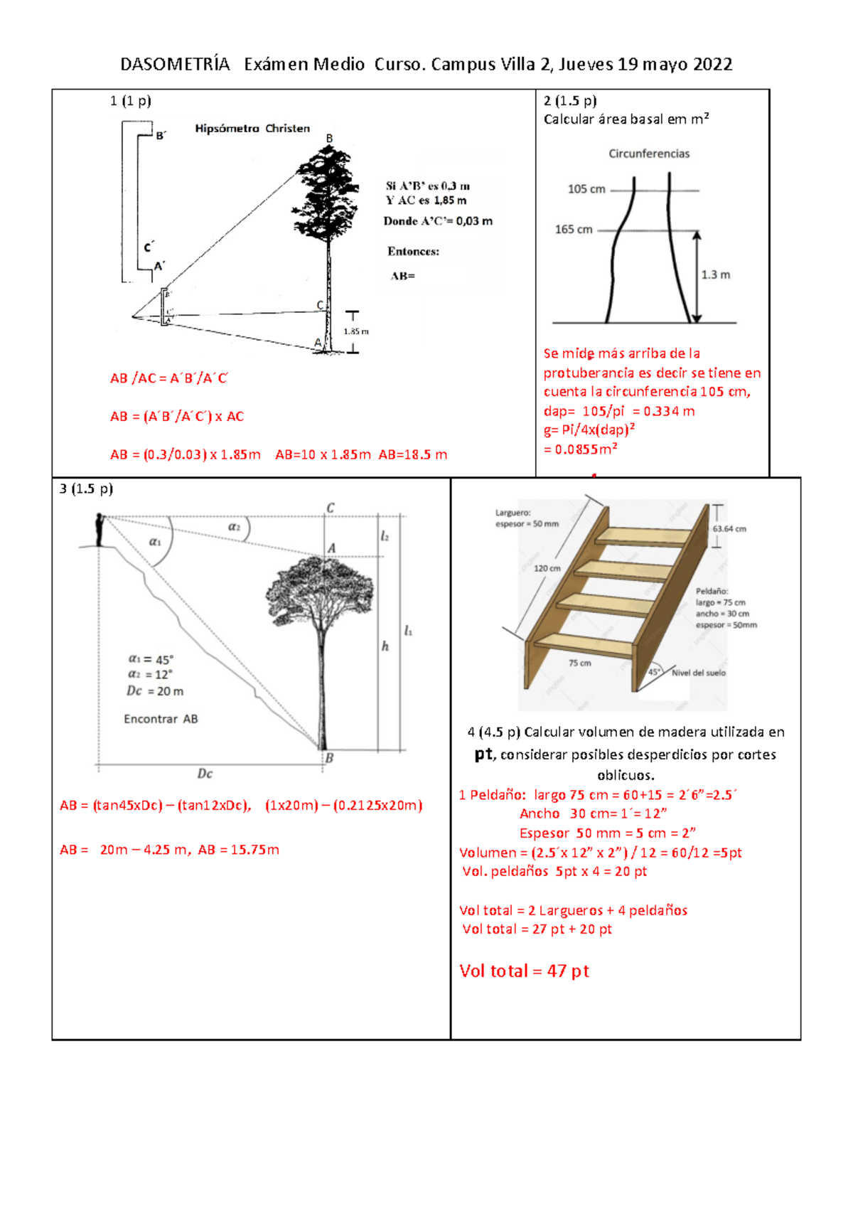 Repaso - Daso examen PRA Desarrollo - DASOMETRÍA Exámen Medio Curso ...