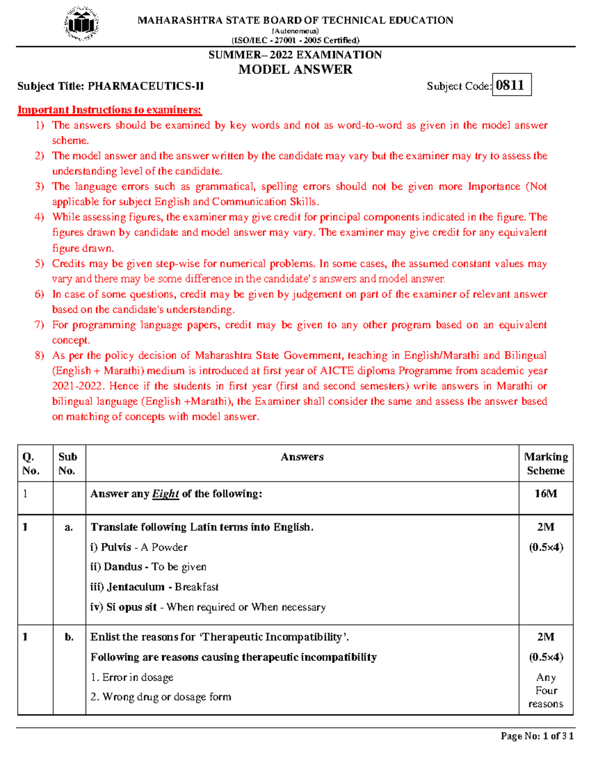 811 - model ans - (ISO/IEC - 27001 - 2005 Certified) SUMMER – 2022 ...