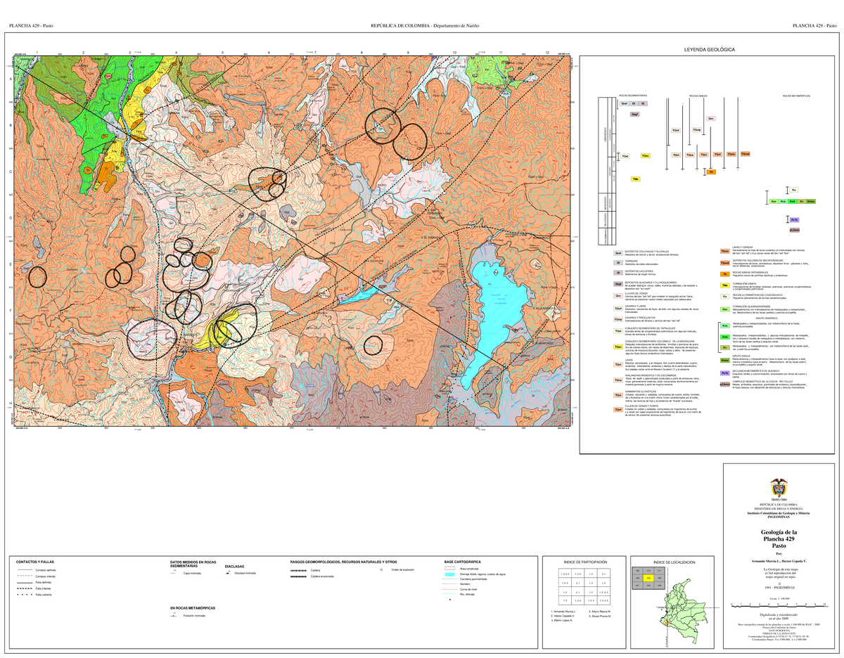 Plancha Pasto (429) pdf - PLEISTOCENO PLIOCENO MIOCENO HOLOCENO TERCIARIO CUATERNARIO ...