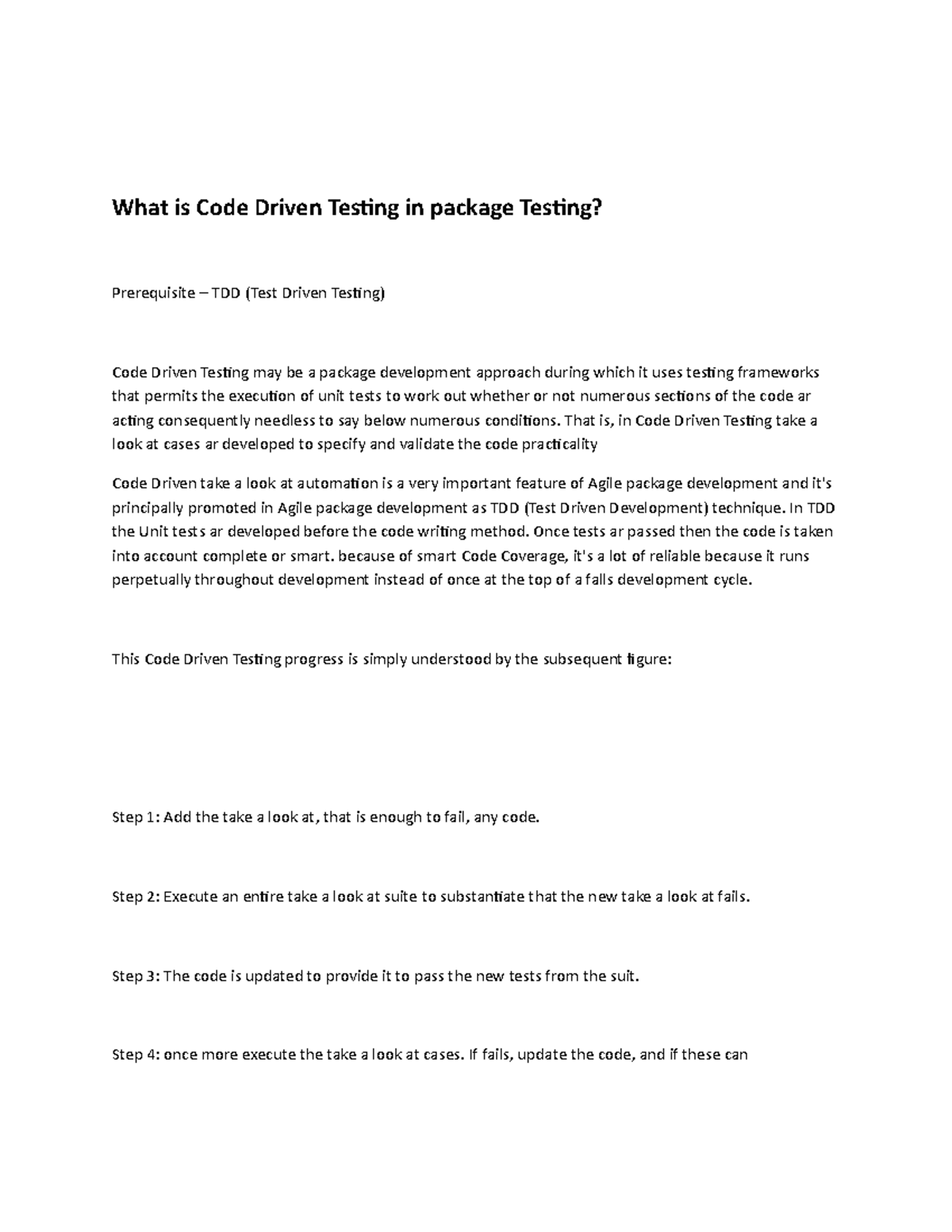 What Is Code Driven Testing In Package Testing What Is Code Driven
