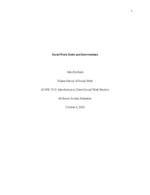 Major Paper Part 3 - Grade: A - Major Paper Part 3 Gabi Kirchem Tulane ...