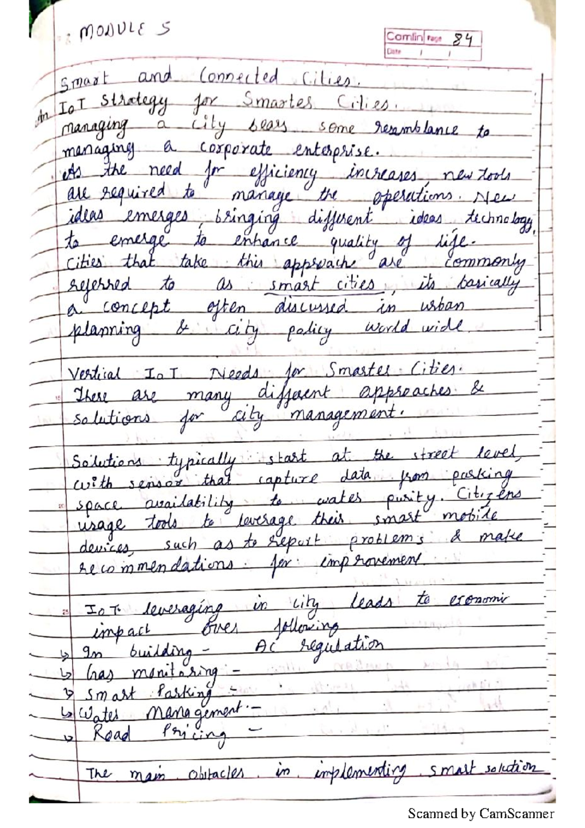 Io T Module 5 - Hand Written Notes - 7th sem CSE NOTES - Studocu