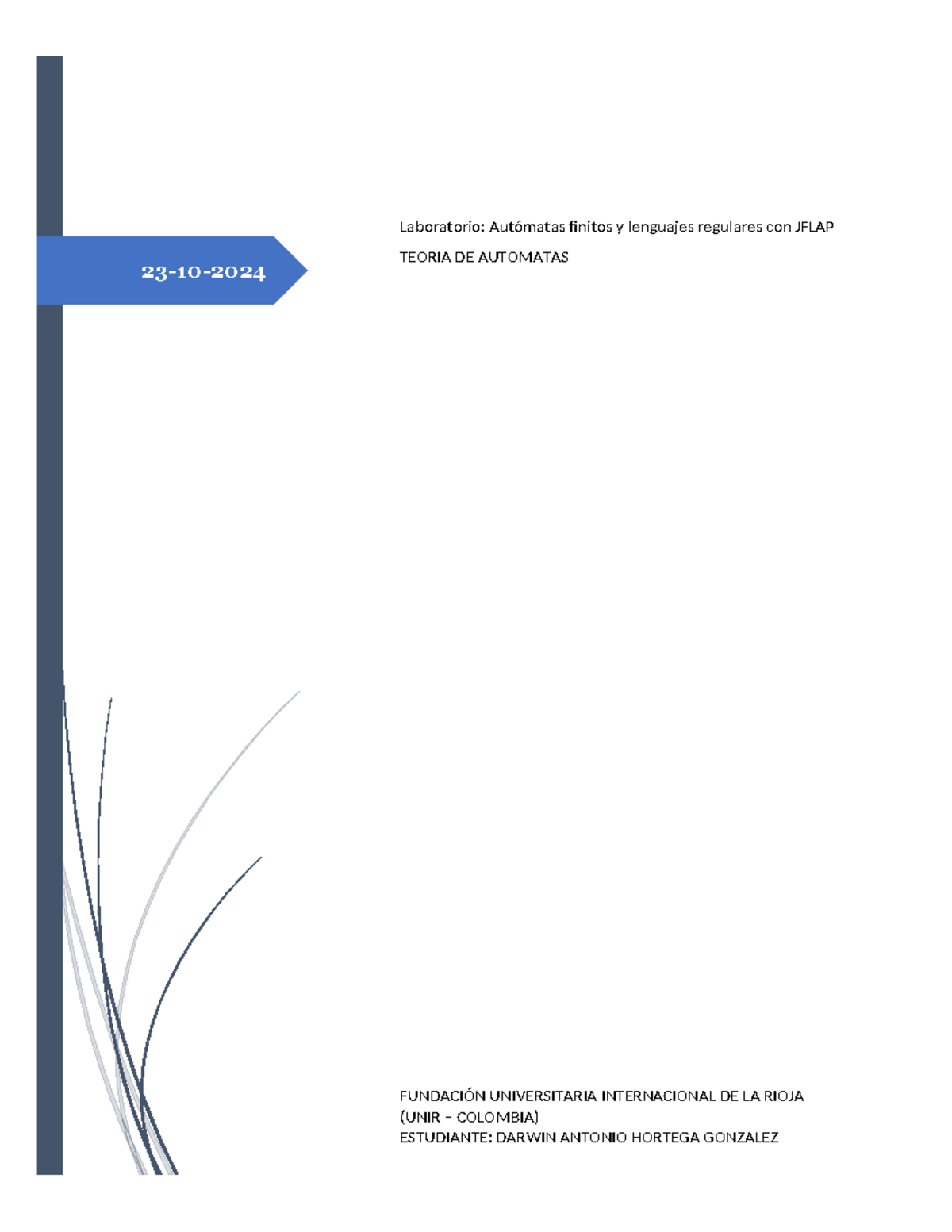 Laboratorio Autómatas finitos y lenguajes regulares con Jflap ...