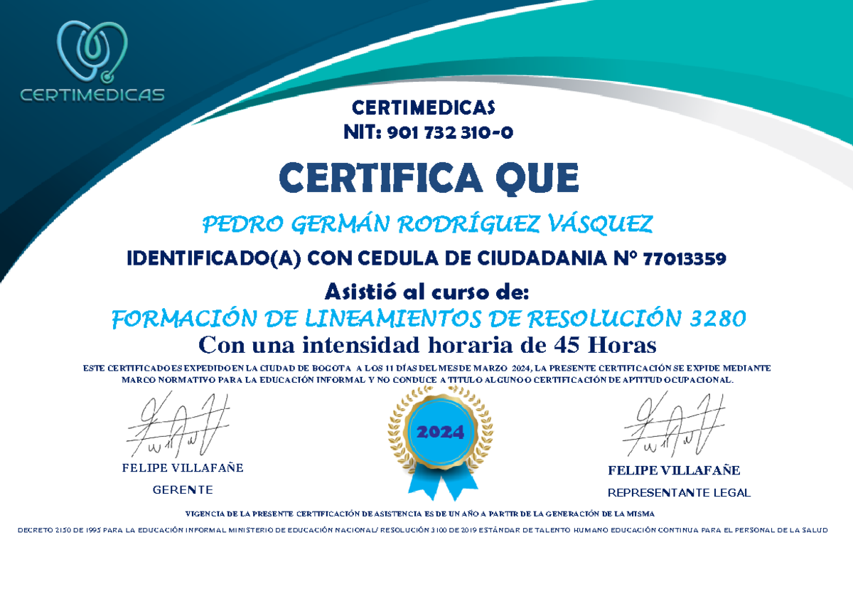 3280 - Hhhhhj - CERTIMEDICAS NIT: 901 732 310 - 0 CERTIFICA QUE PEDRO ...