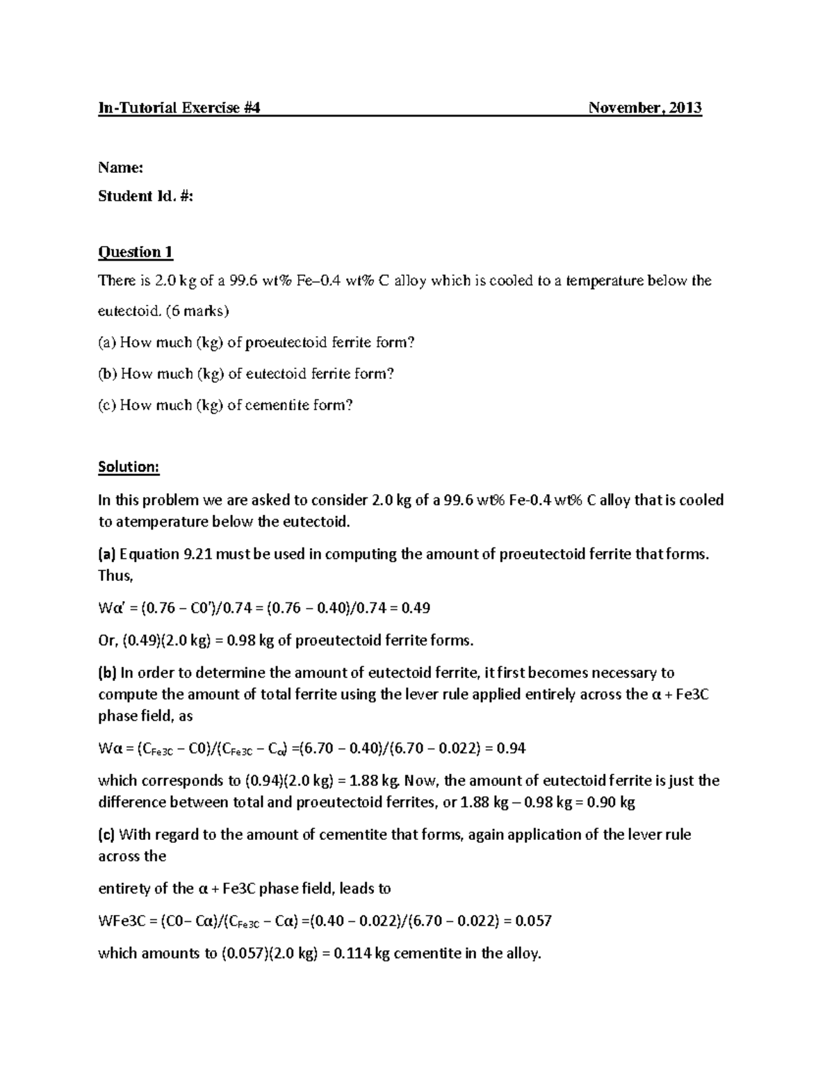 Seminar assignments - in-tutorial exercise 4 solutions - In-Tutorial ...
