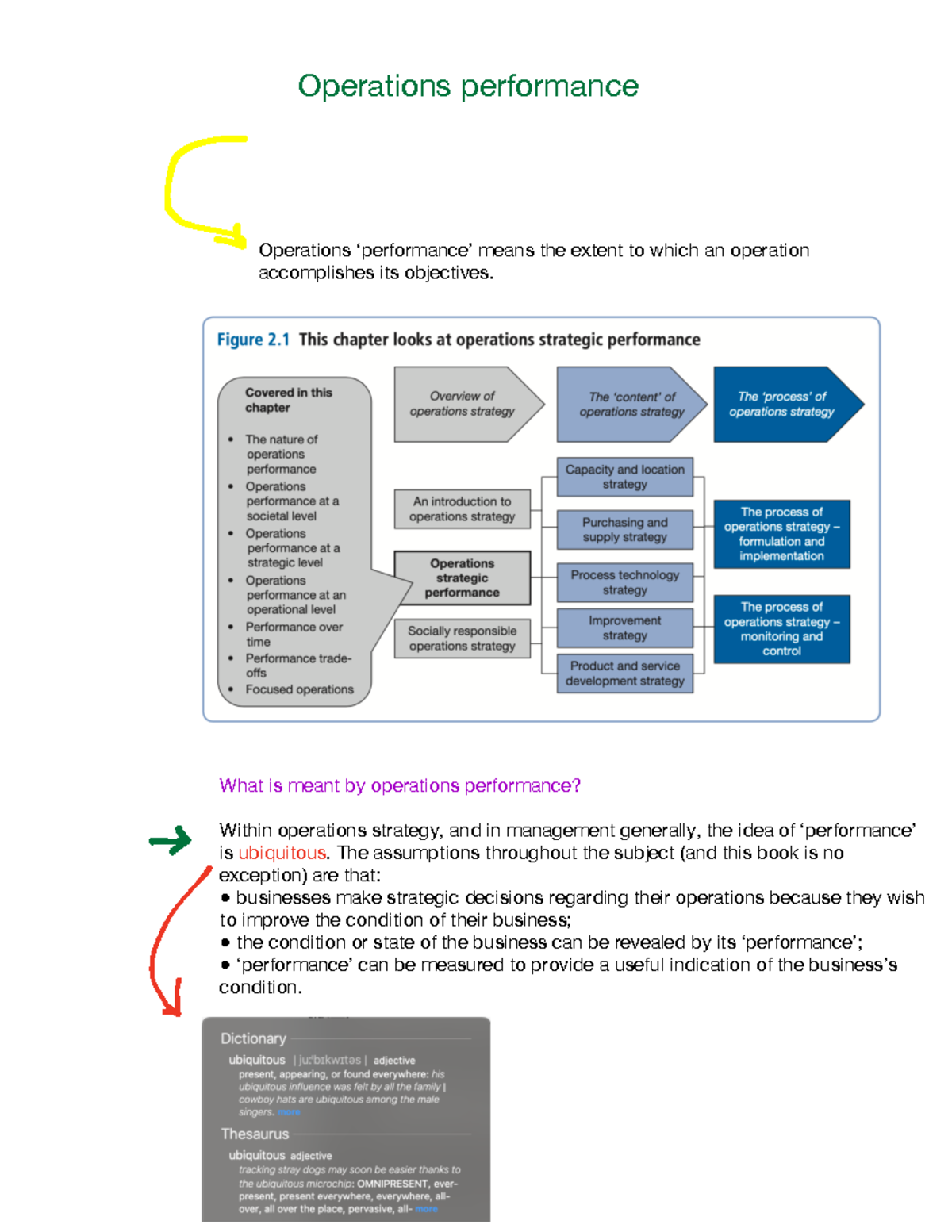 Chapter 2 notes - asd - ####### Operations performance Operations ...