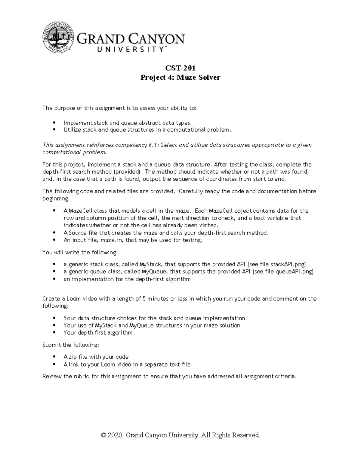 CST 201 Project 4 Maze Solver - CST- Project 4: Maze Solver The purpose ...