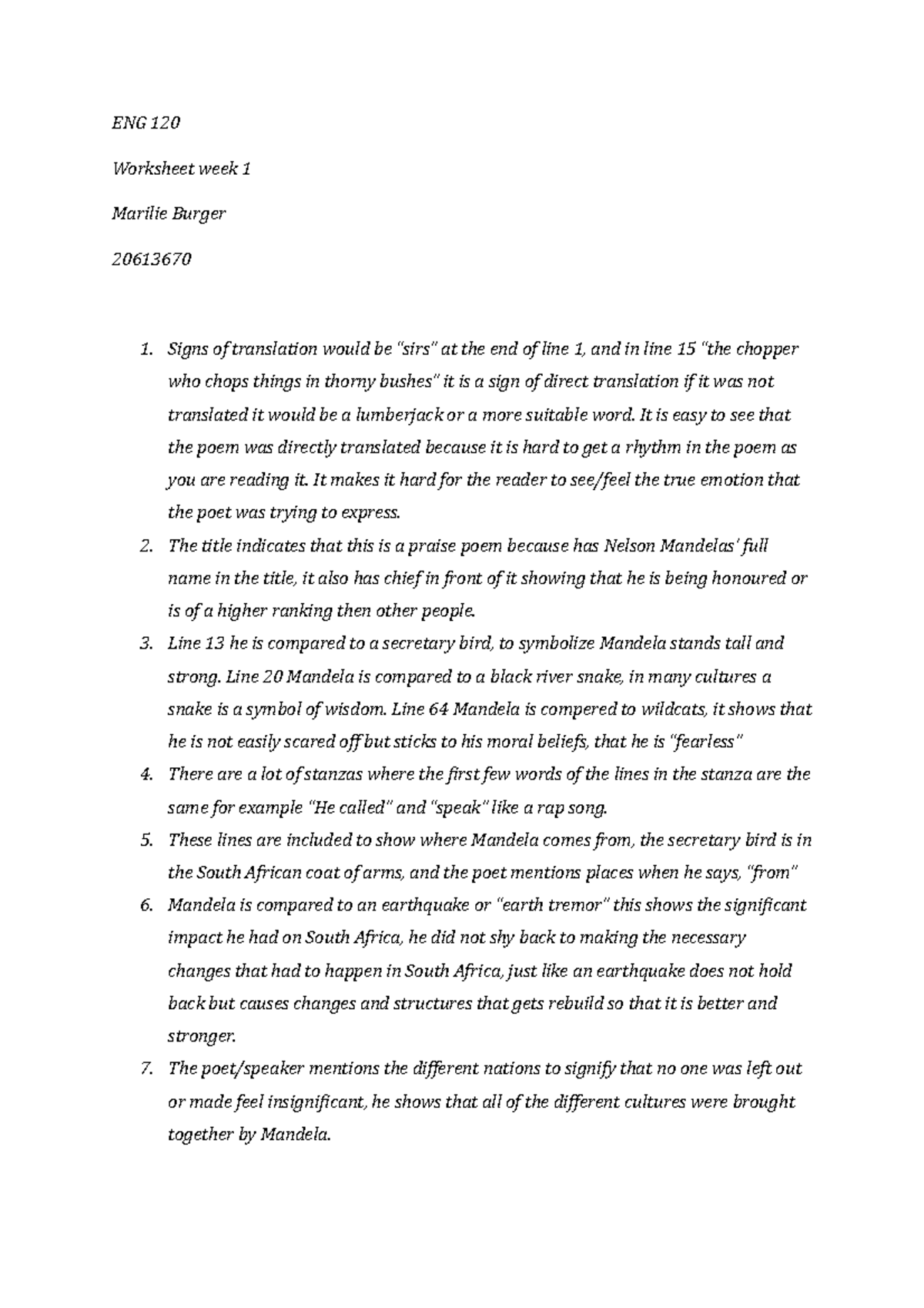 Worksheet 1 - ENG 120 - UP - Studocu