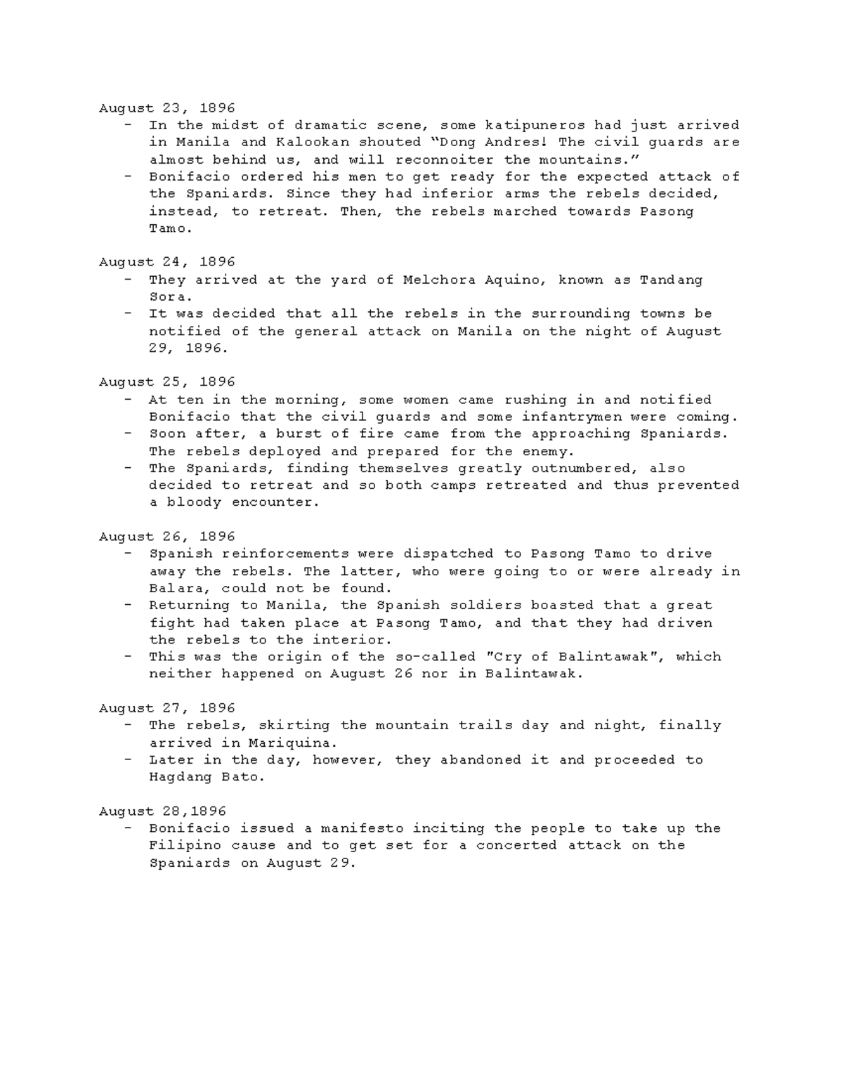 Chronological - August 23, 1896 - In the midst of dramatic scene, some ...
