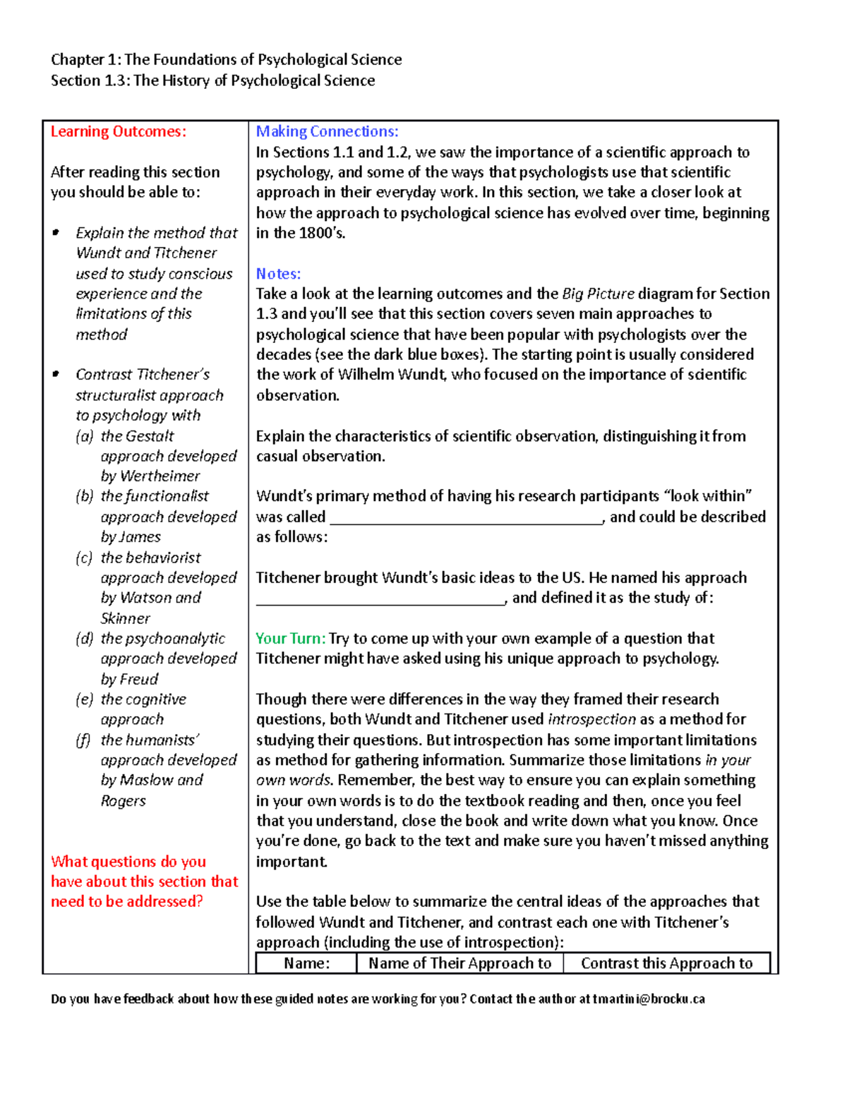 chapter 1 . 3 guided notes - Chapter 1: The Foundations of ...