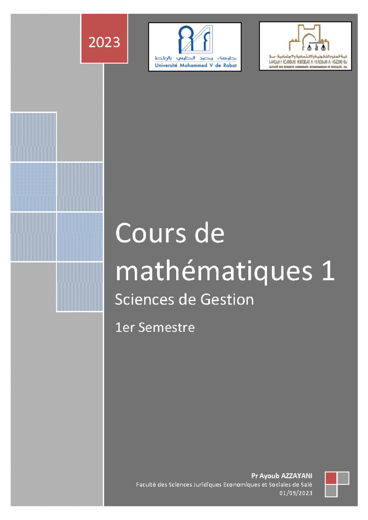 Cours maths gestion (2) - Cours de mathématiques 1 Sciences de Gestion ...