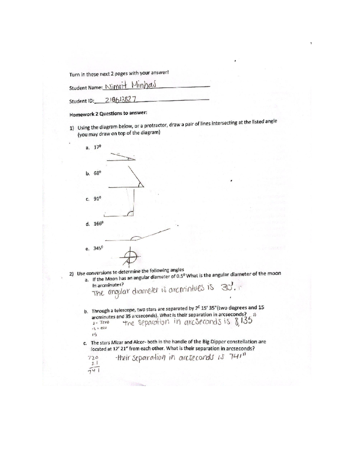 Untitled document-2 - Assignment: Practice with angular measurements ...